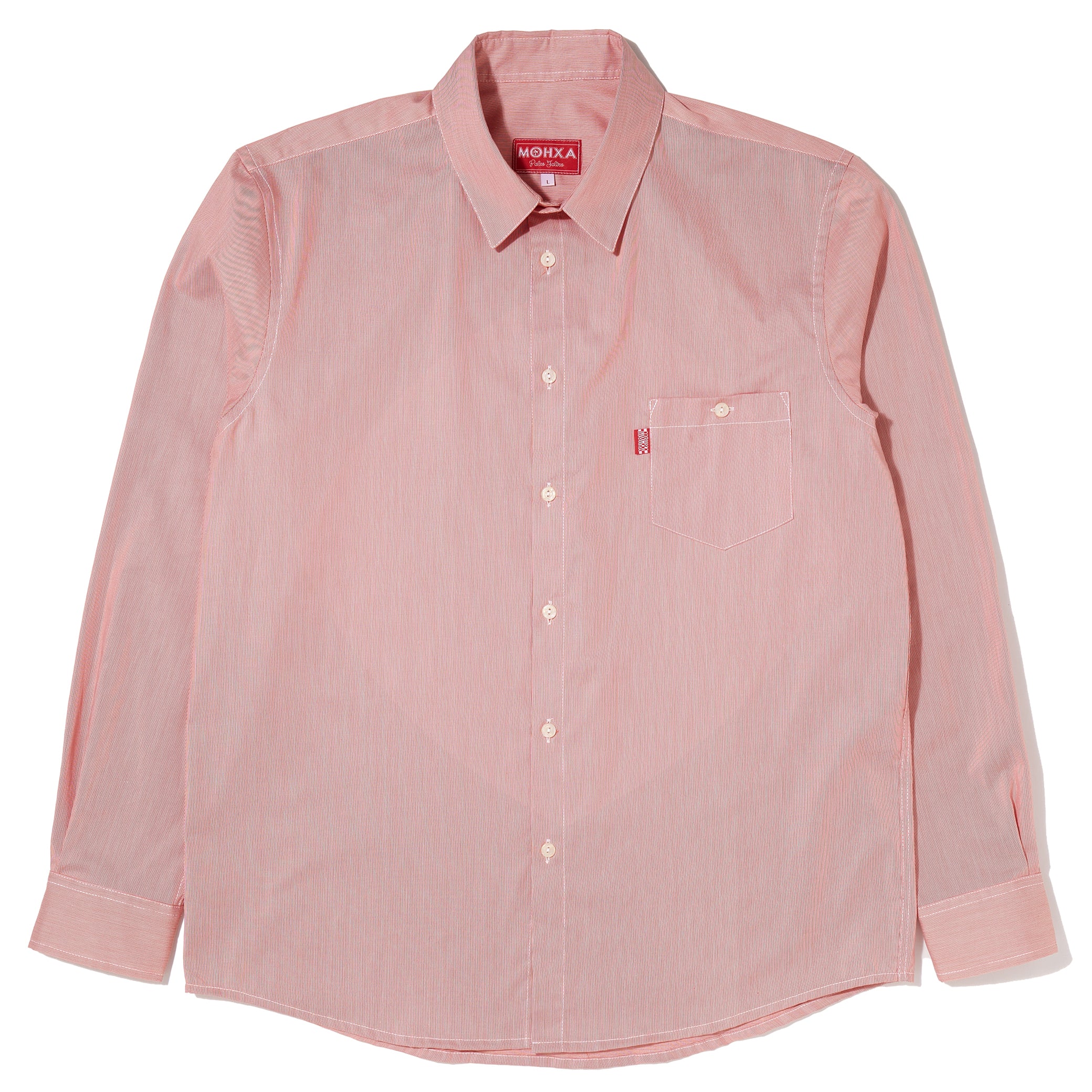 striped label shirt (red) – Mohxa Clothing