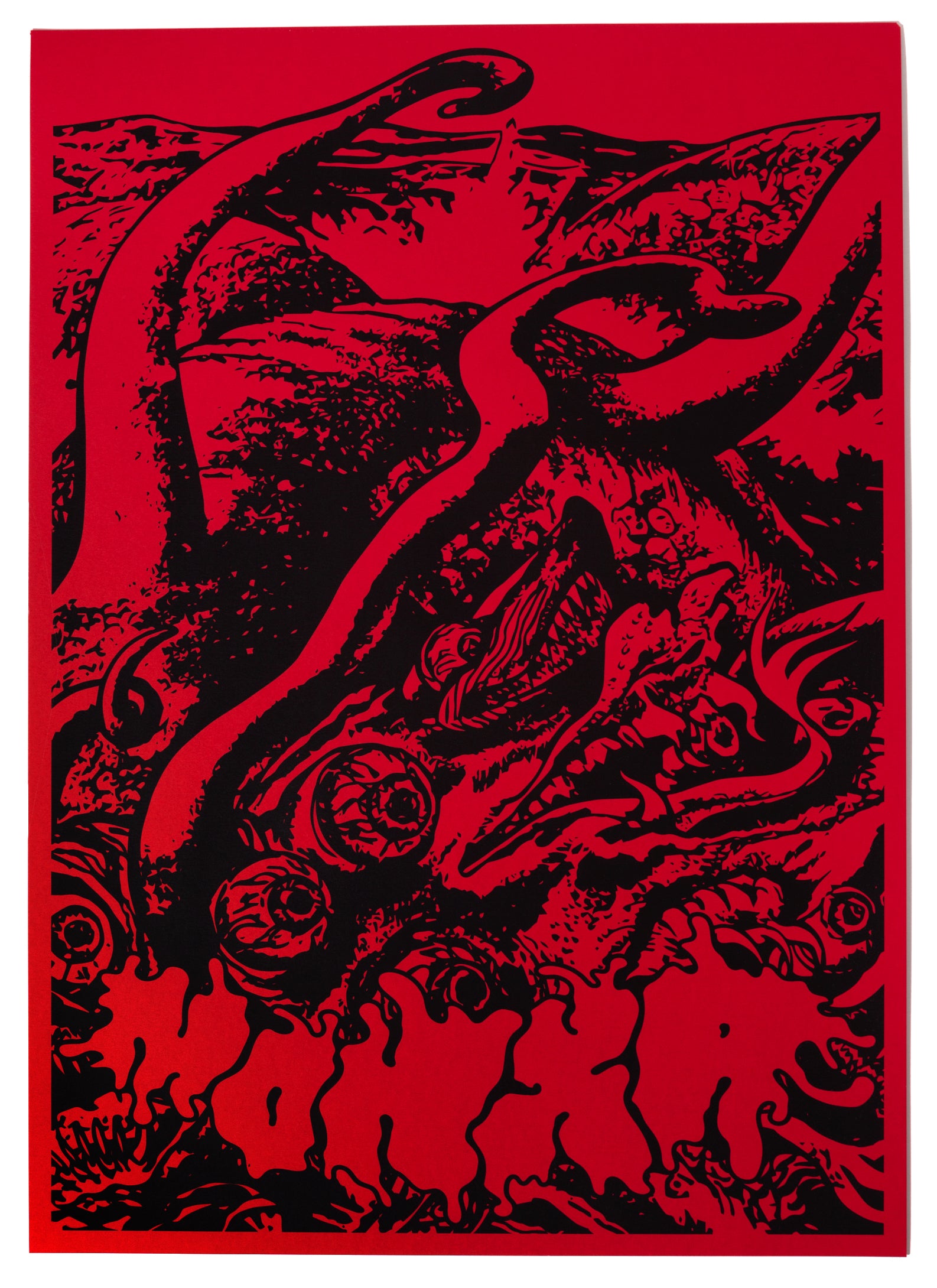 space eaters poster / black on red – Mohxa Clothing